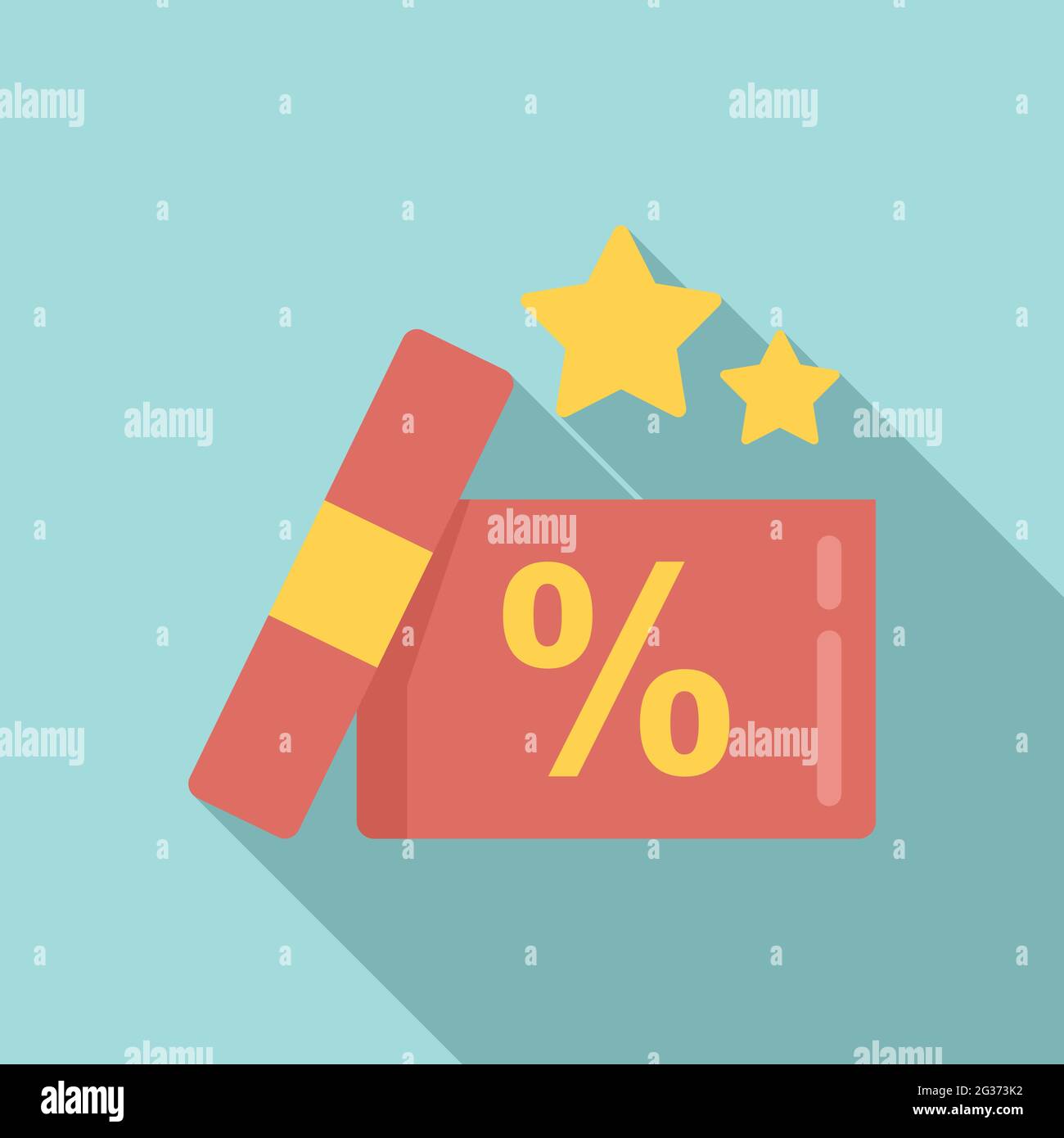 Bonus gift box icon, flat style Stock Vector Image & Art - Alamy
