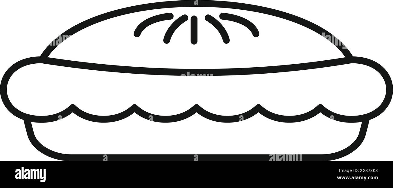 Cream cheesecake icon outline Cut Out Stock Images & Pictures - Alamy