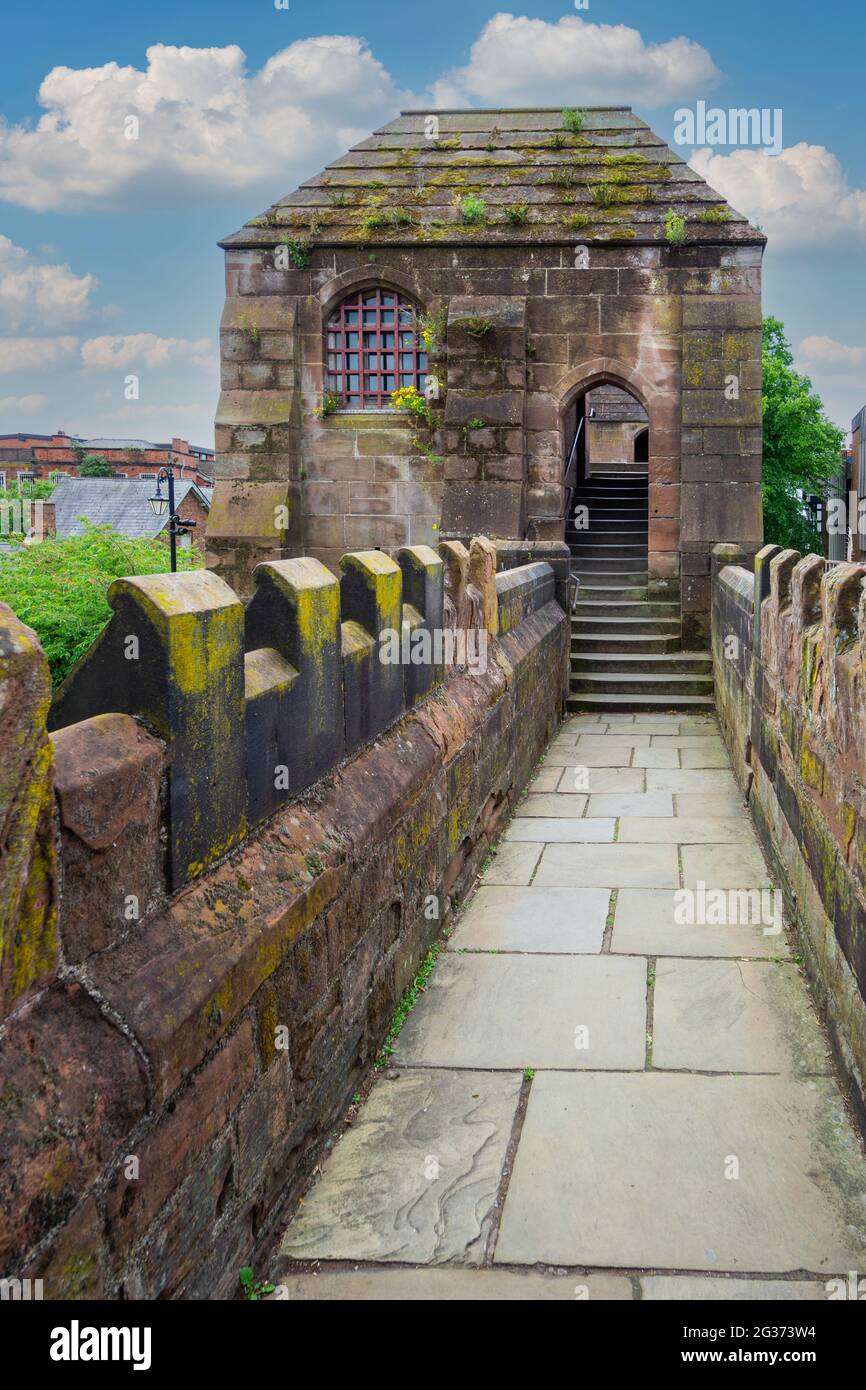 The Roman Wall in Chester, Cheshire Stock Photo - Alamy