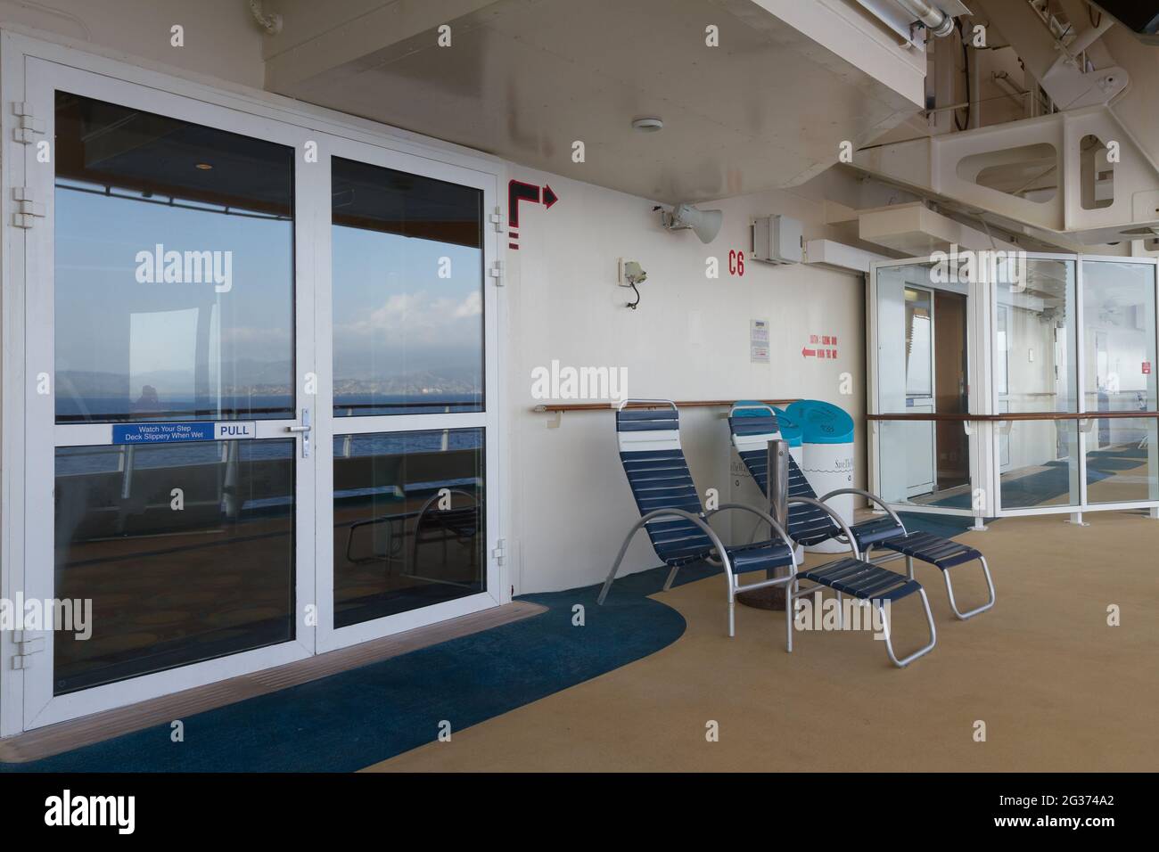 Caribbean, USA - April 29, 2015: A view of the interior of an empty ...