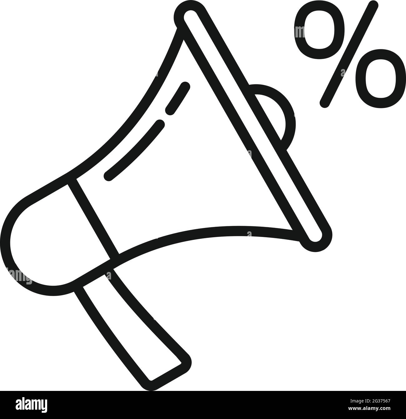 Shop megaphone icon outline hi-res stock photography and images - Alamy