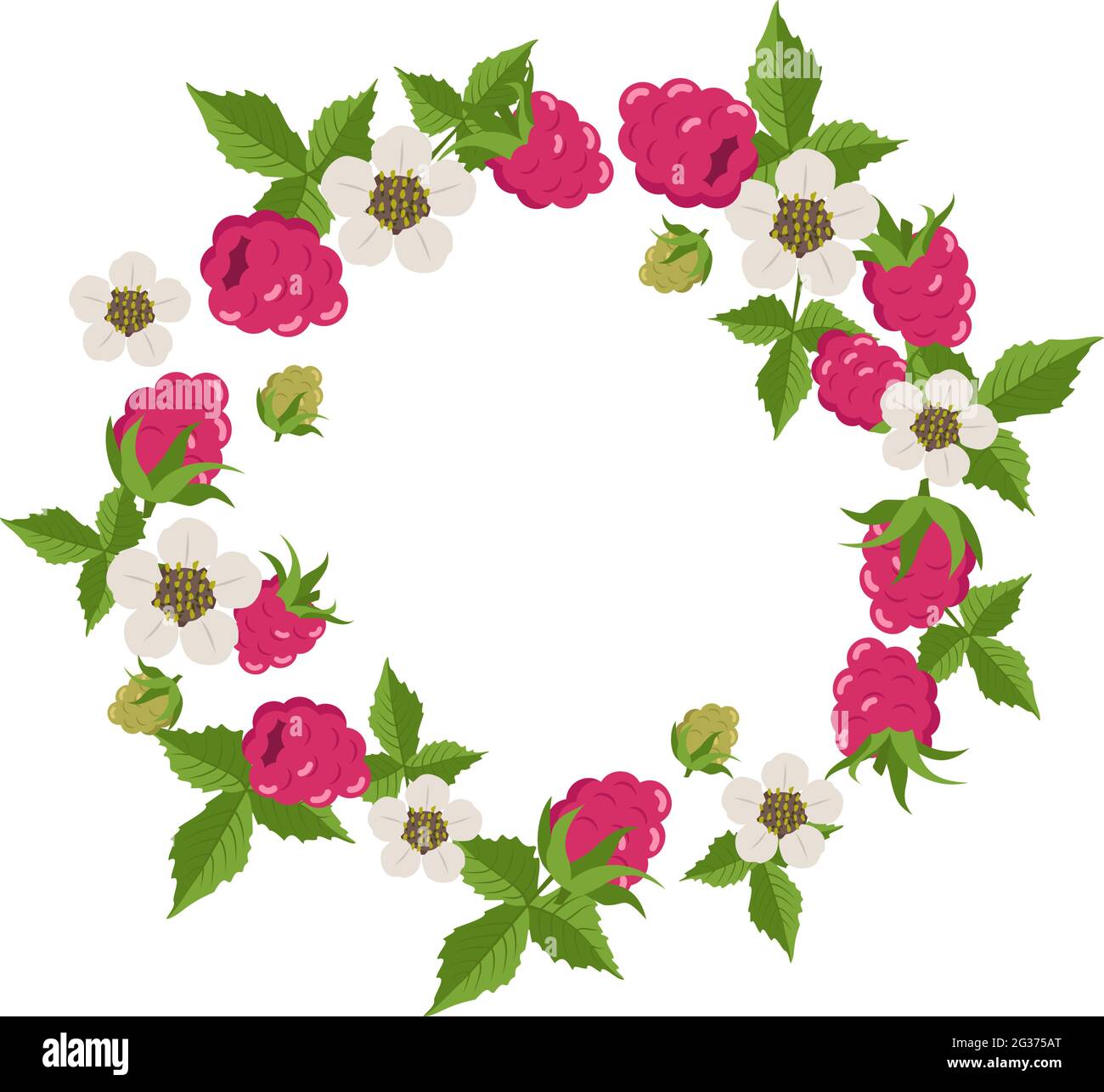 Frame with raspberries Stock Vector Image & Art - Alamy