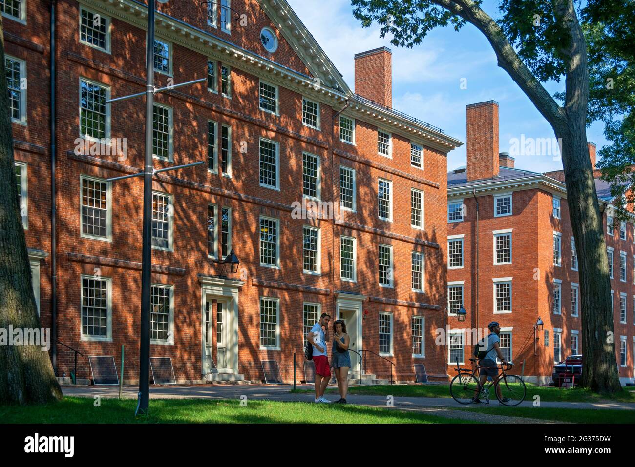 Students and visitors in the Old Yard of Harvard Yard, Harvard ...