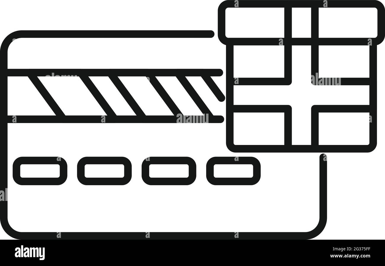 Bonus credit card icon, outline style Stock Vector Image & Art - Alamy