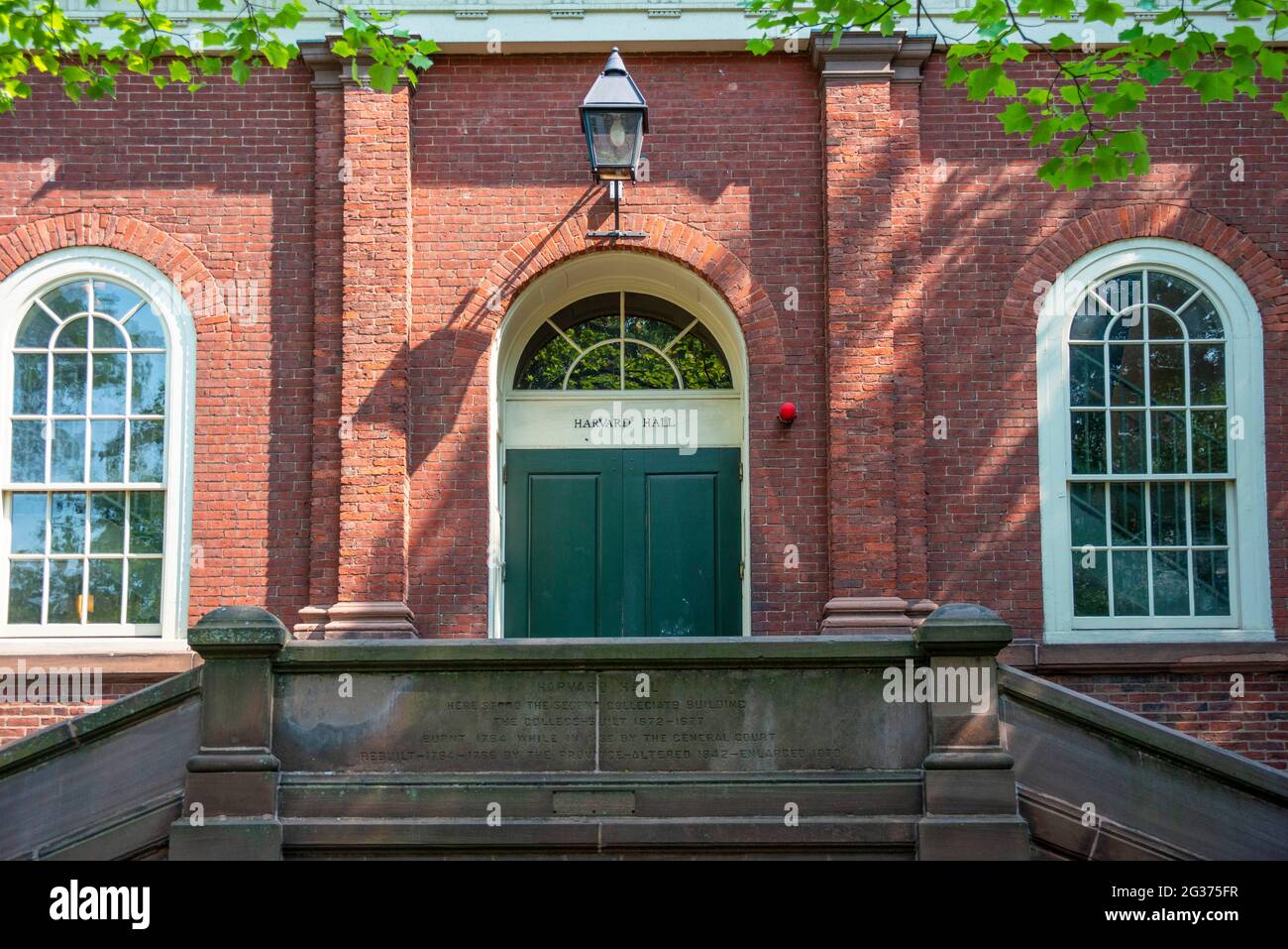 Harvard hall in Campus of Harvard University, Cambridge, Massachusetts ...