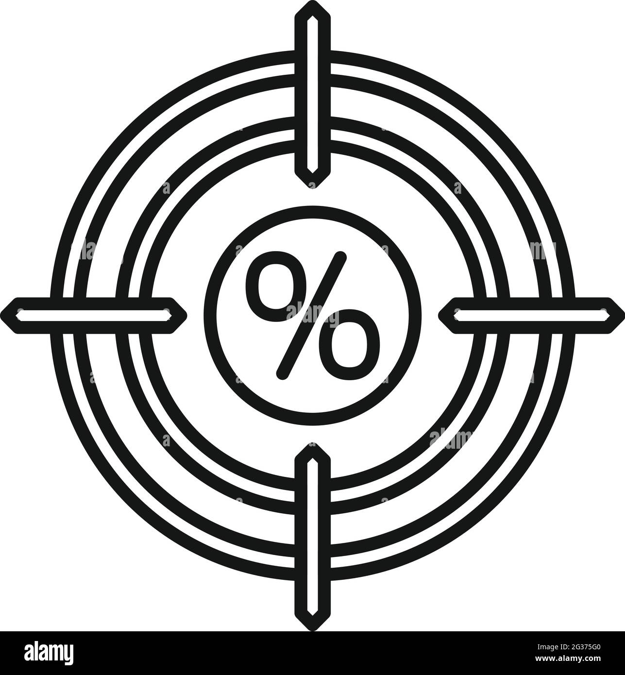 Bonus target icon, outline style Stock Vector Image & Art - Alamy