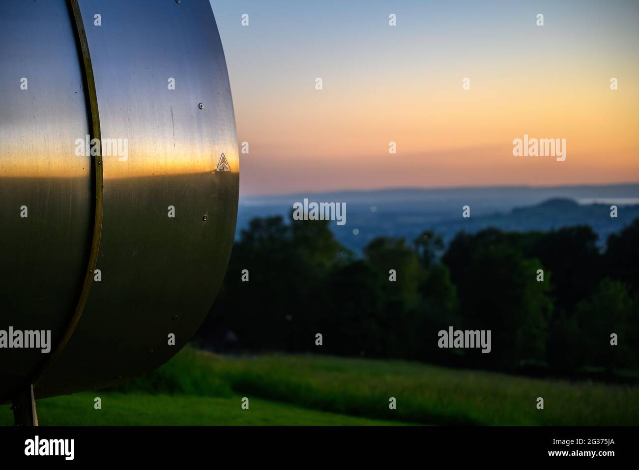 sunset view across the Cotswolds in England Stock Photo - Alamy