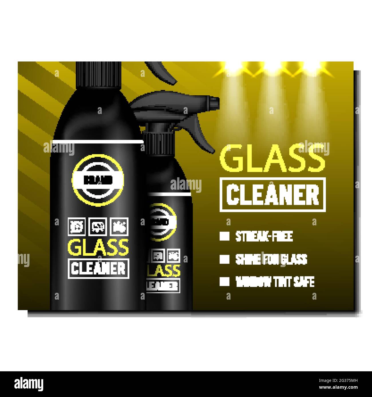 Glass Cleaner Creative Promotional Banner Vector Stock Vector Image ...
