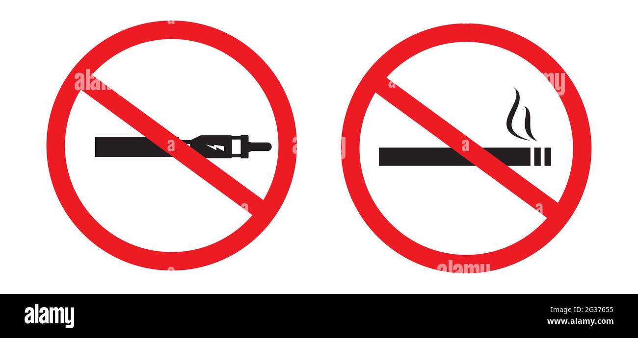 No smoking, no vaping sign. Vector sticker Stock Vector Image & Art - Alamy