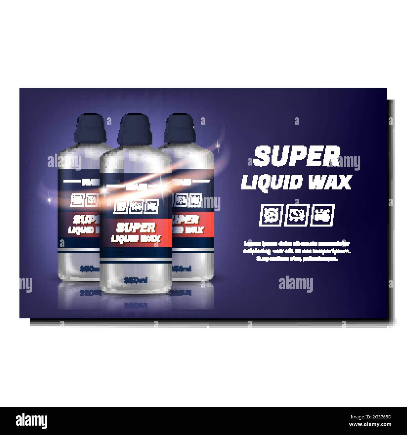 Super Liquid Wax Creative Promotion Poster Vector Stock Vector Image ...
