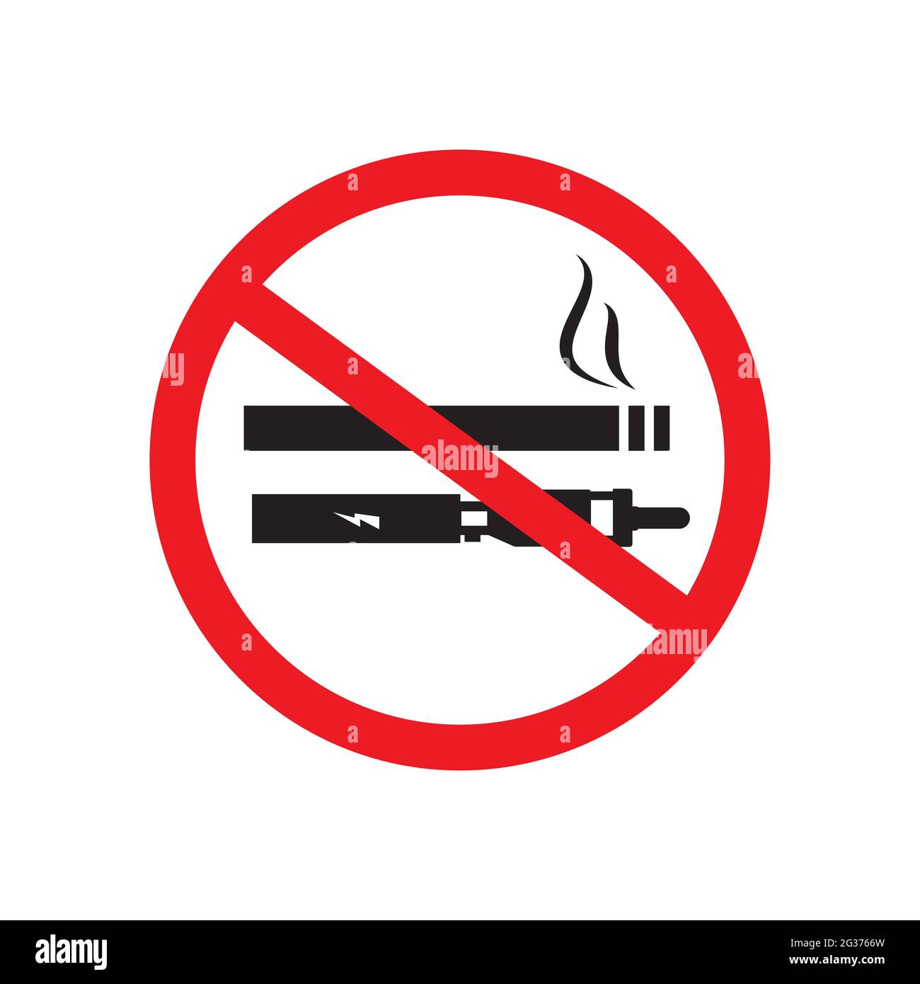 No smoking, no vaping sign. Vector sticker Stock Vector Image & Art - Alamy
