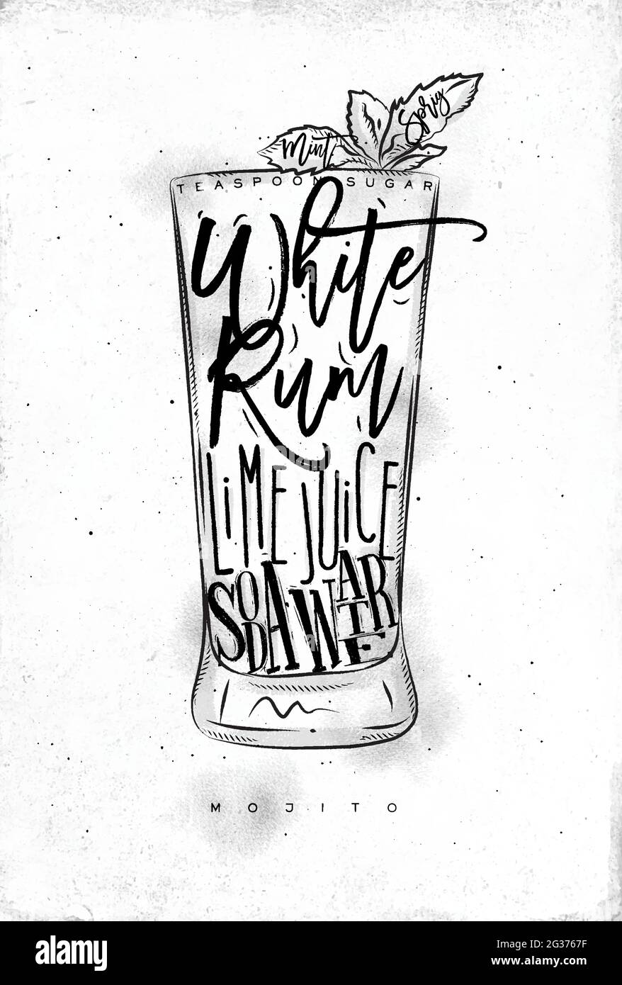 Dirty mojito Stock Vector Images - Alamy