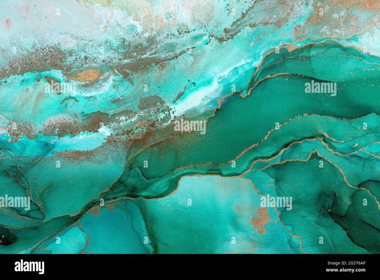 Abstract painting background in a gentle turquoise color Stock Photo ...