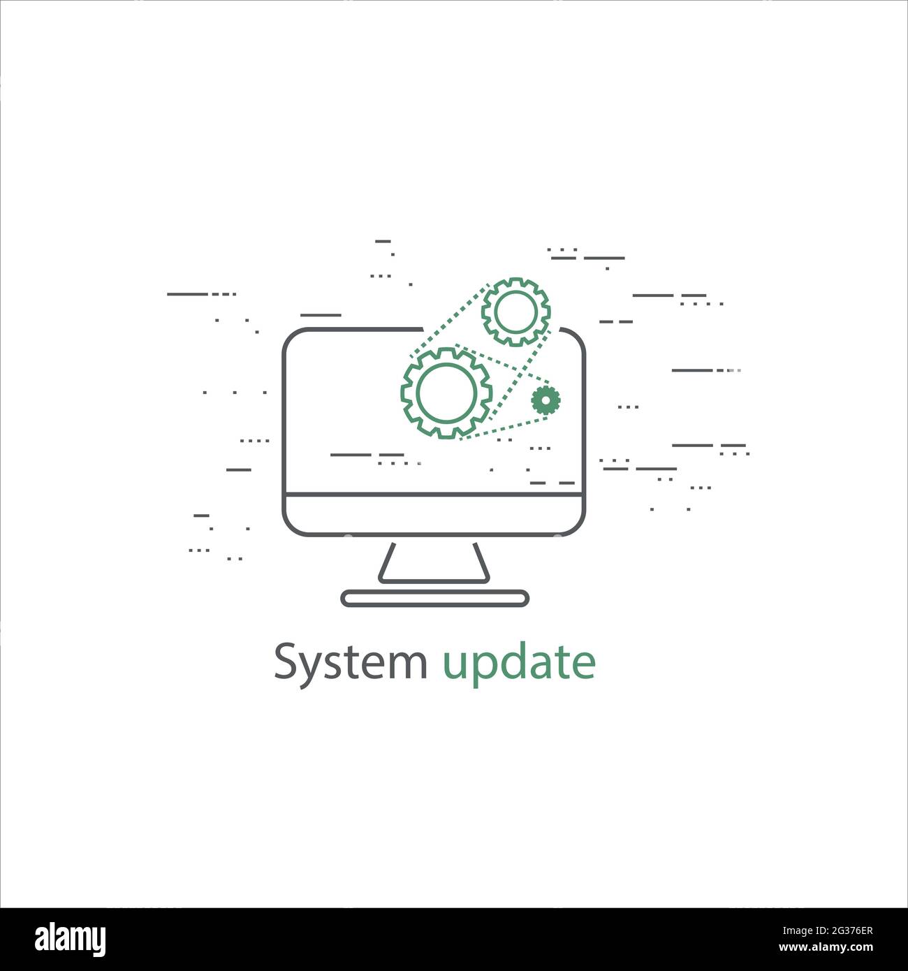 Desktop computer, laptop with update screen Stock Vector Image & Art ...