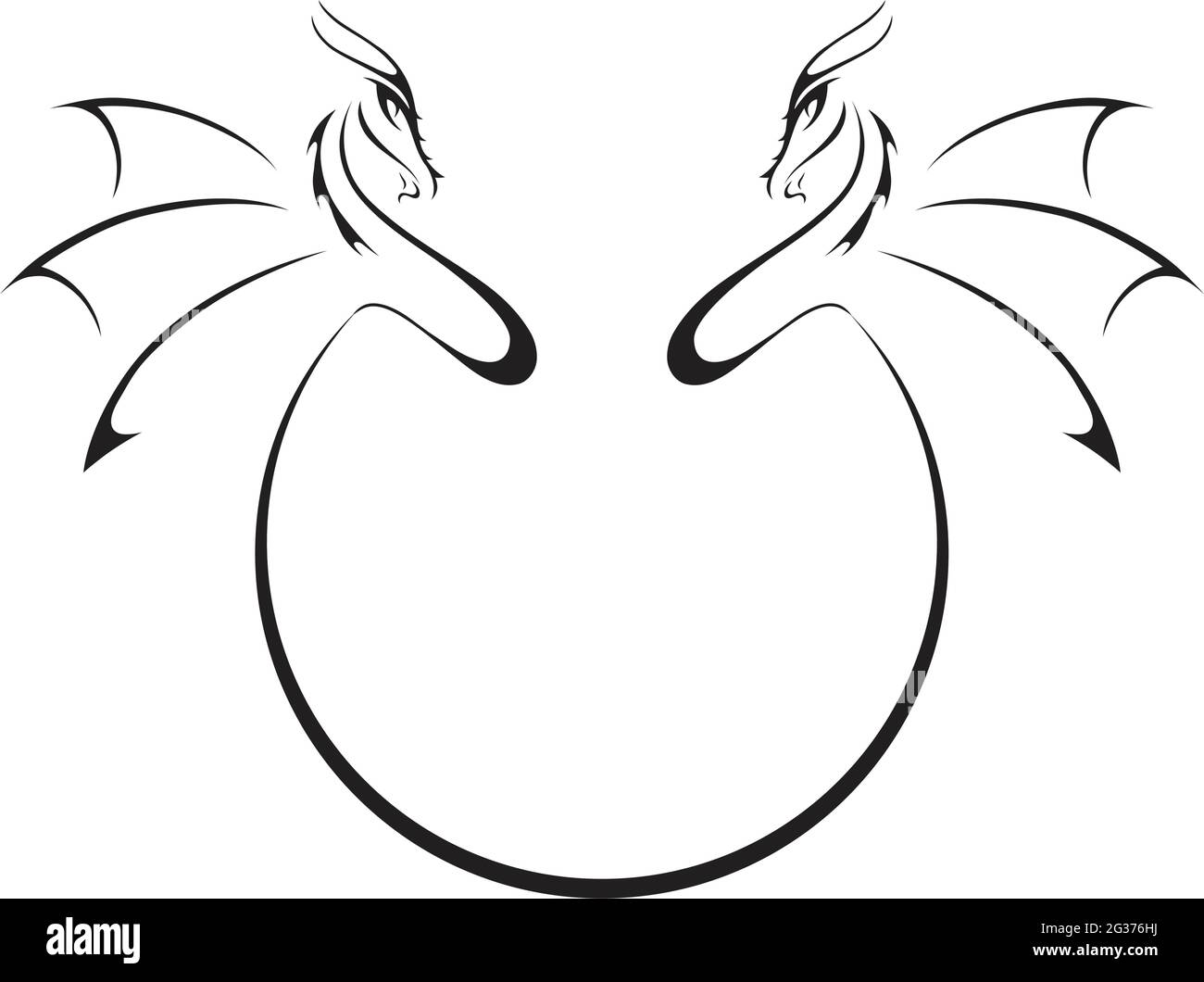 stylized dragons illustration Stock Vector Image & Art - Alamy