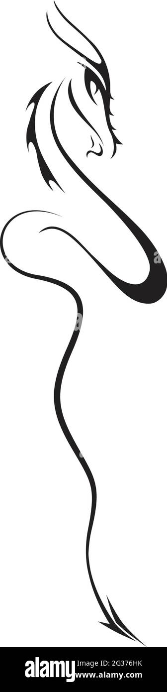 stylized dragon illustration Stock Vector Image & Art - Alamy