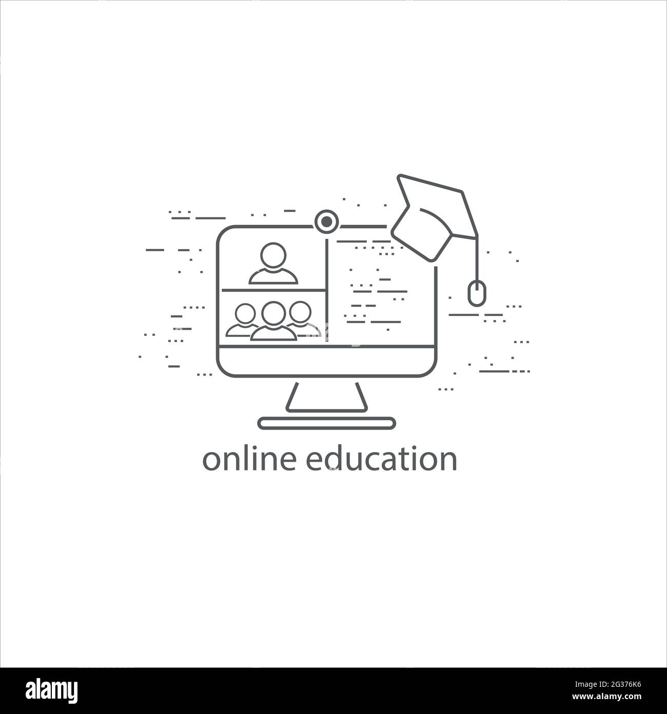 Online video lecture education Stock Vector Images - Alamy