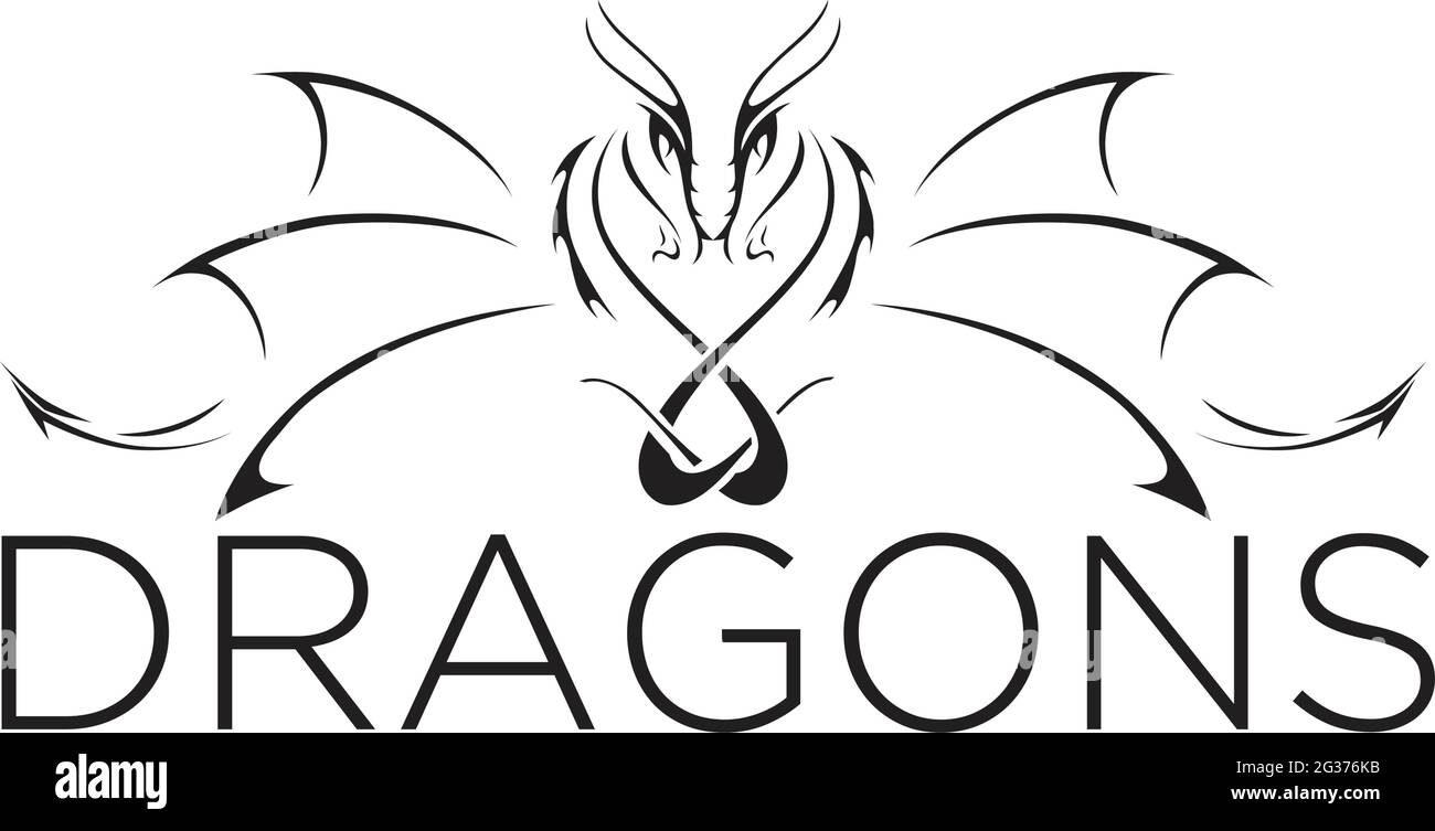 stylized dragons illustration Stock Vector Image & Art - Alamy