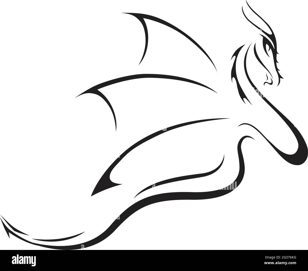 stylized dragon illustration Stock Vector Image & Art - Alamy