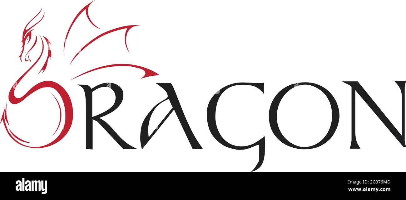 stylized dragon illustration Stock Vector Image & Art - Alamy