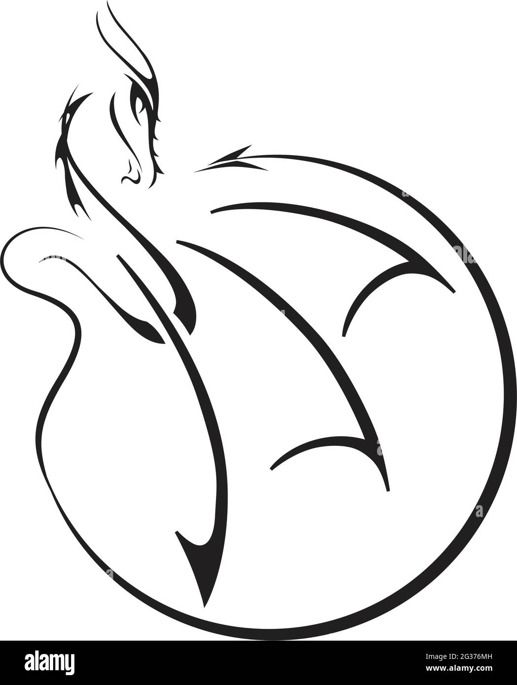 stylized dragon illustration Stock Vector Image & Art - Alamy