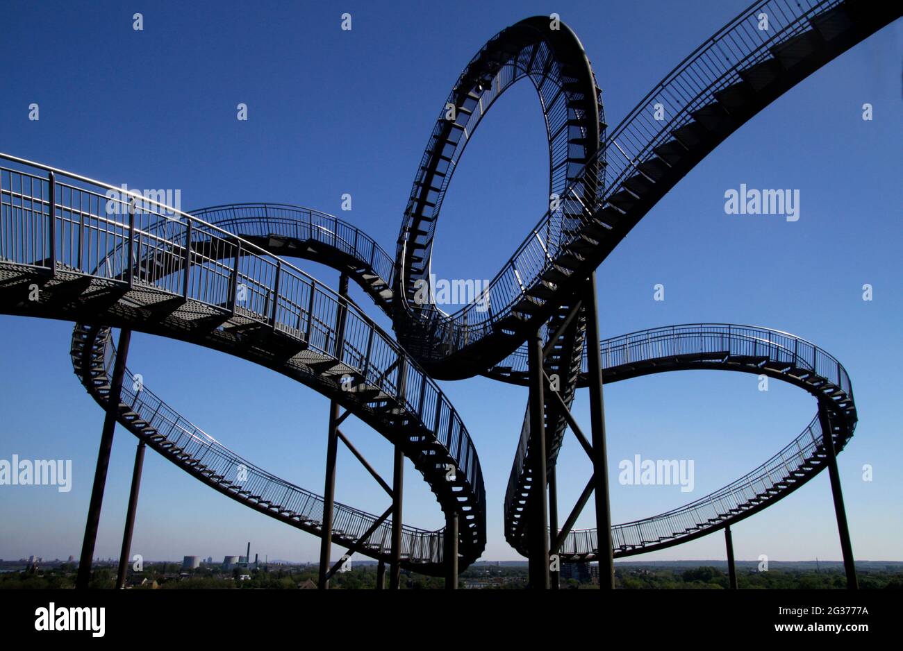 Steep metal stairs going upwards and in circles Stock Photo - Alamy
