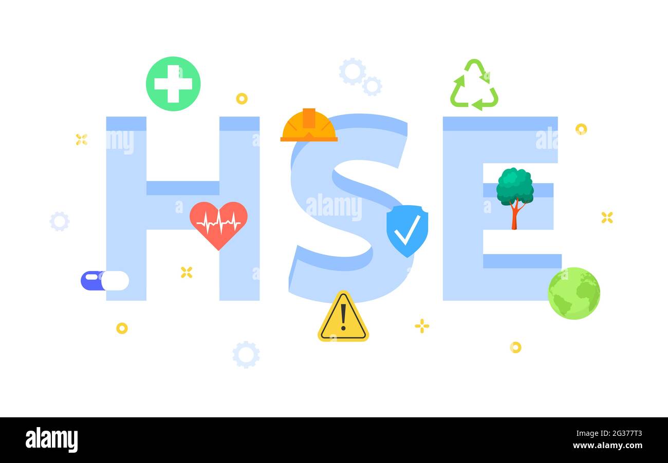 HSE concept banner - Health, Safety and Environment. Infographic for ...