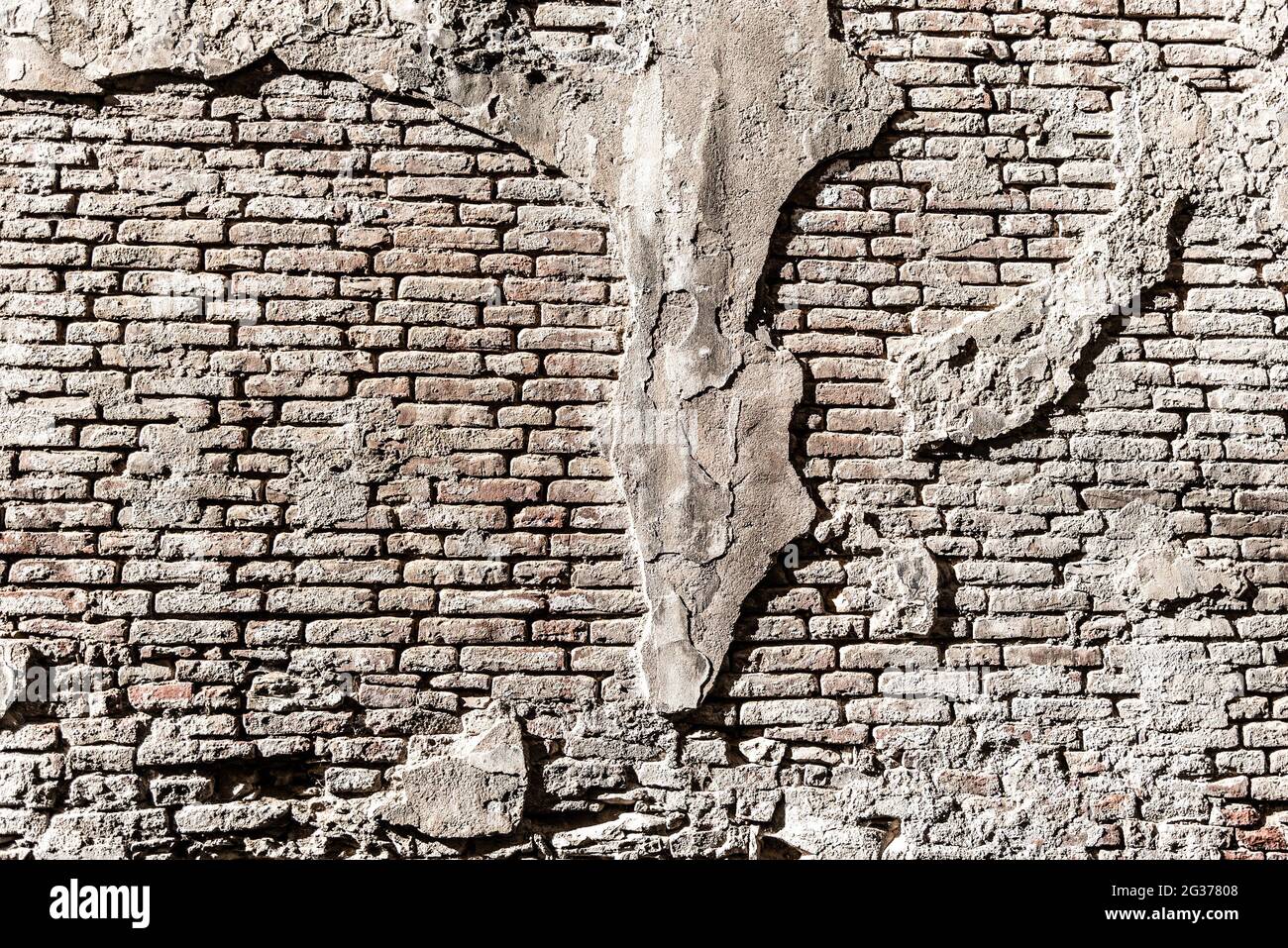 Old damaged brick wall texture Stock Photo - Alamy