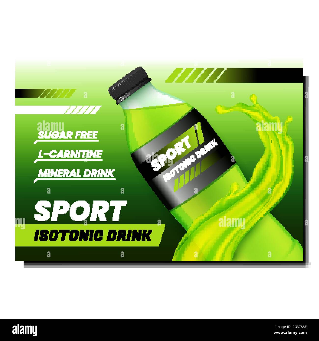 Sport Isotonic Drink Promotional Poster Vector Stock Vector Image & Art ...