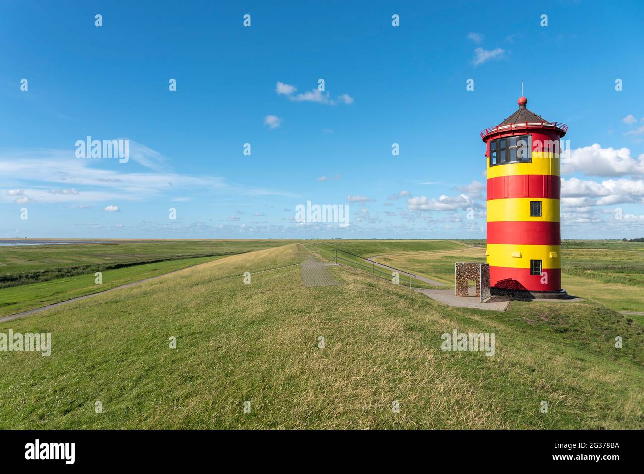 Pilsum Lighthouse, Pilsum, Lower Saxony, Germany, Europe Stock Photo ...