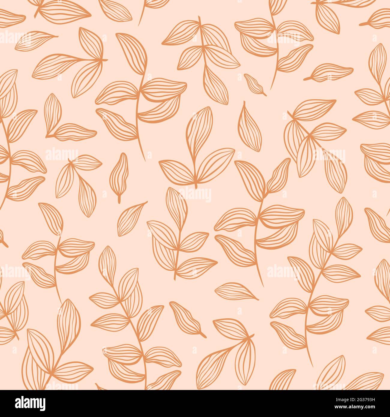 Autumn pattern with leaves, vector. A repeating pattern of fallen ...
