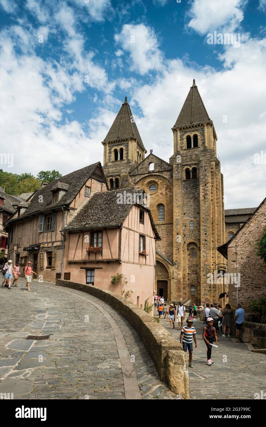 Sainte Foy Abbey, UNESCO World Heritage Site, Conques, Aveyron ...