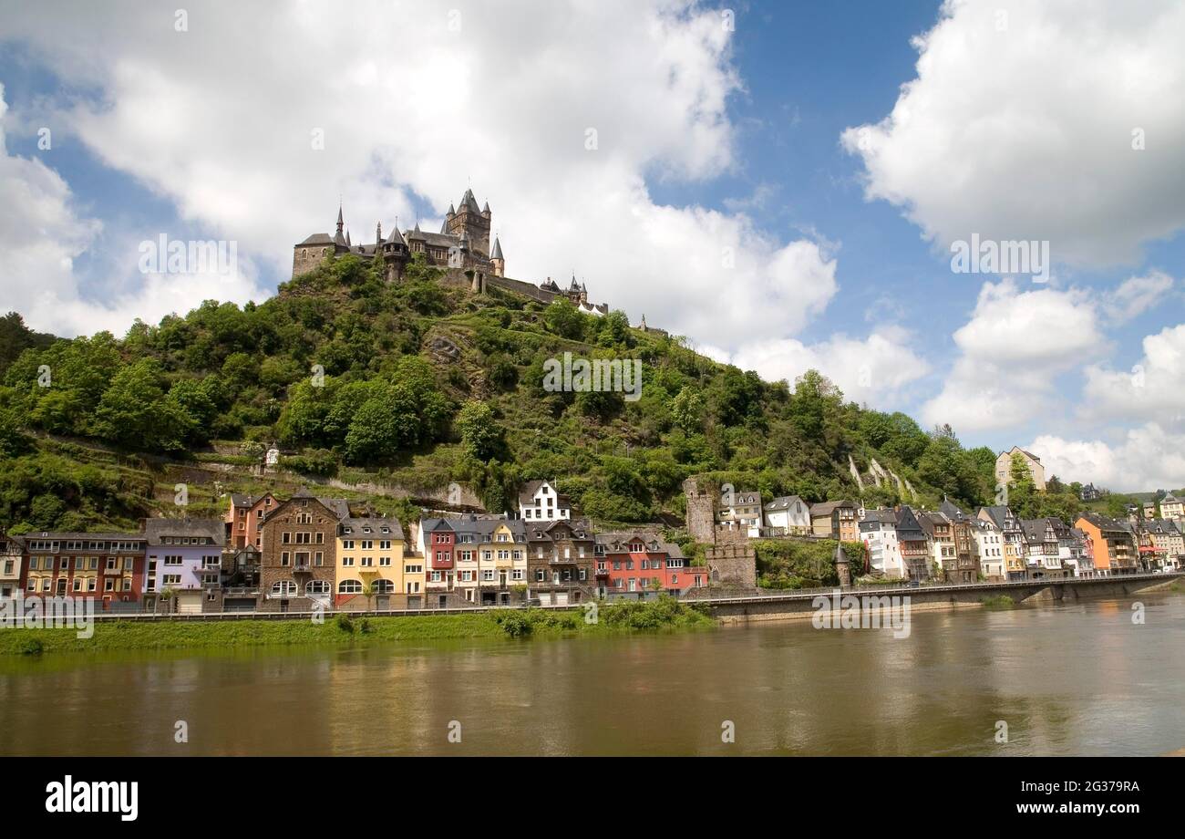 Cochem Castle, Cochem an der Moselle, Rhineland-Palatinate, Germany ...
