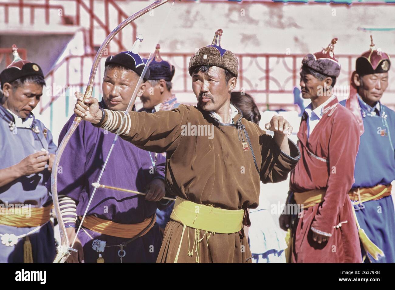 Men archery competition, Ulan Bator, Mongolia Stock Photo - Alamy