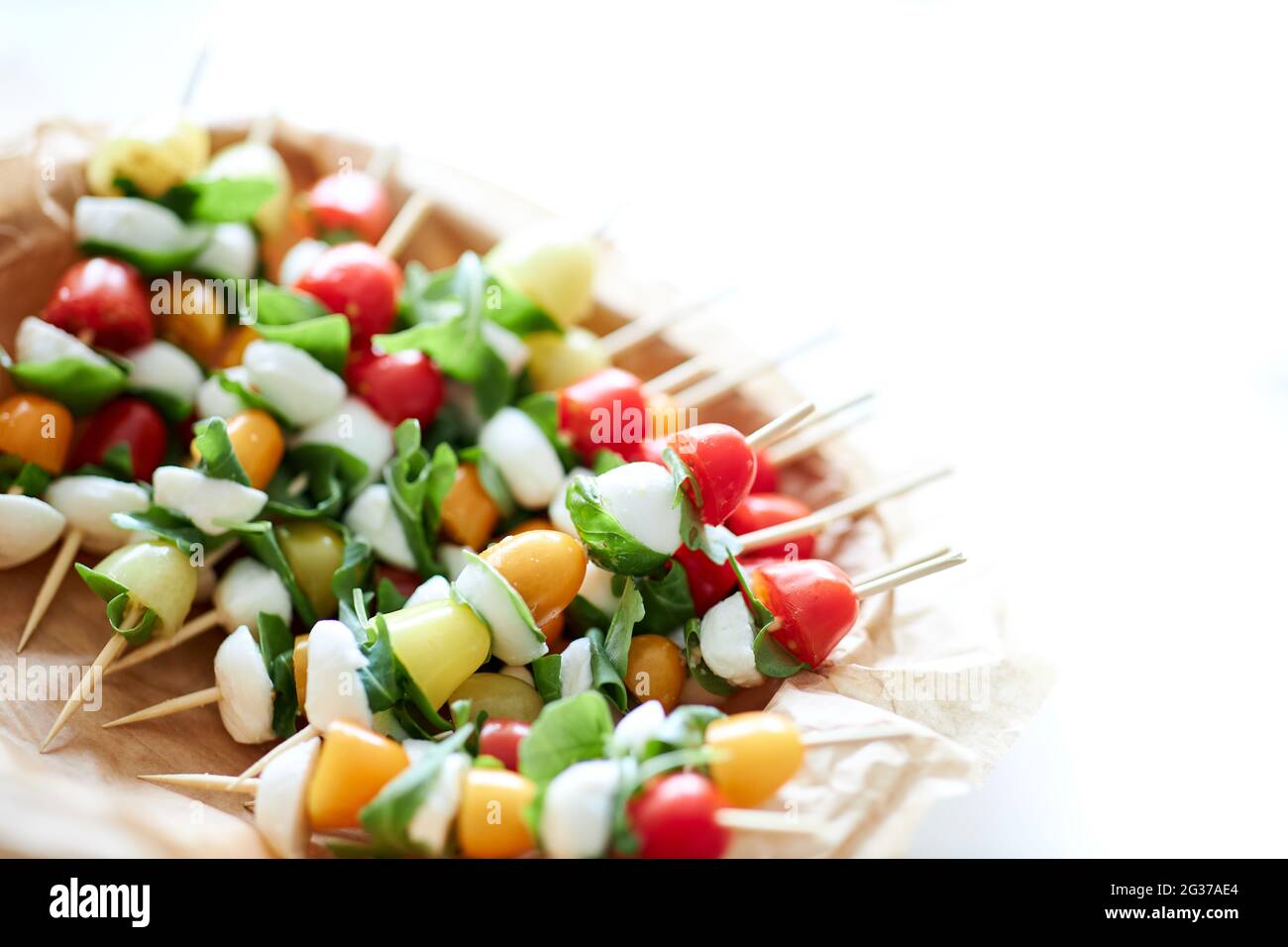 fresh tapas plate prepared for a buffet Stock Photo - Alamy