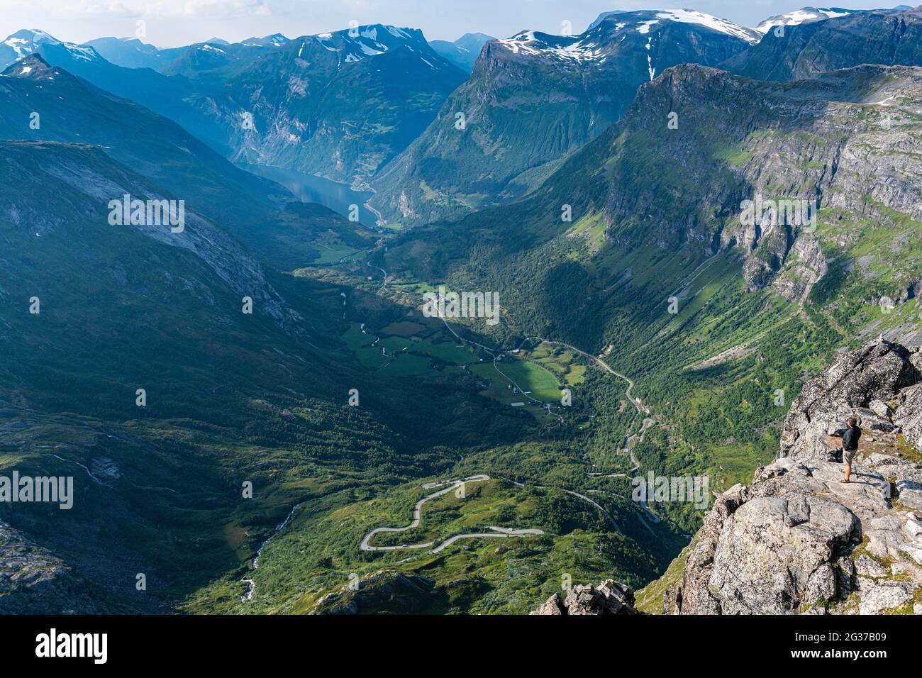 Aerial of Geirangerfjord, Sunmore, Norway Stock Photo - Alamy