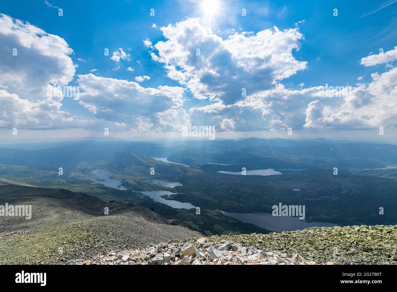 Mountain scnerey around Gausta or Gaustatoppen highest mountain in ...
