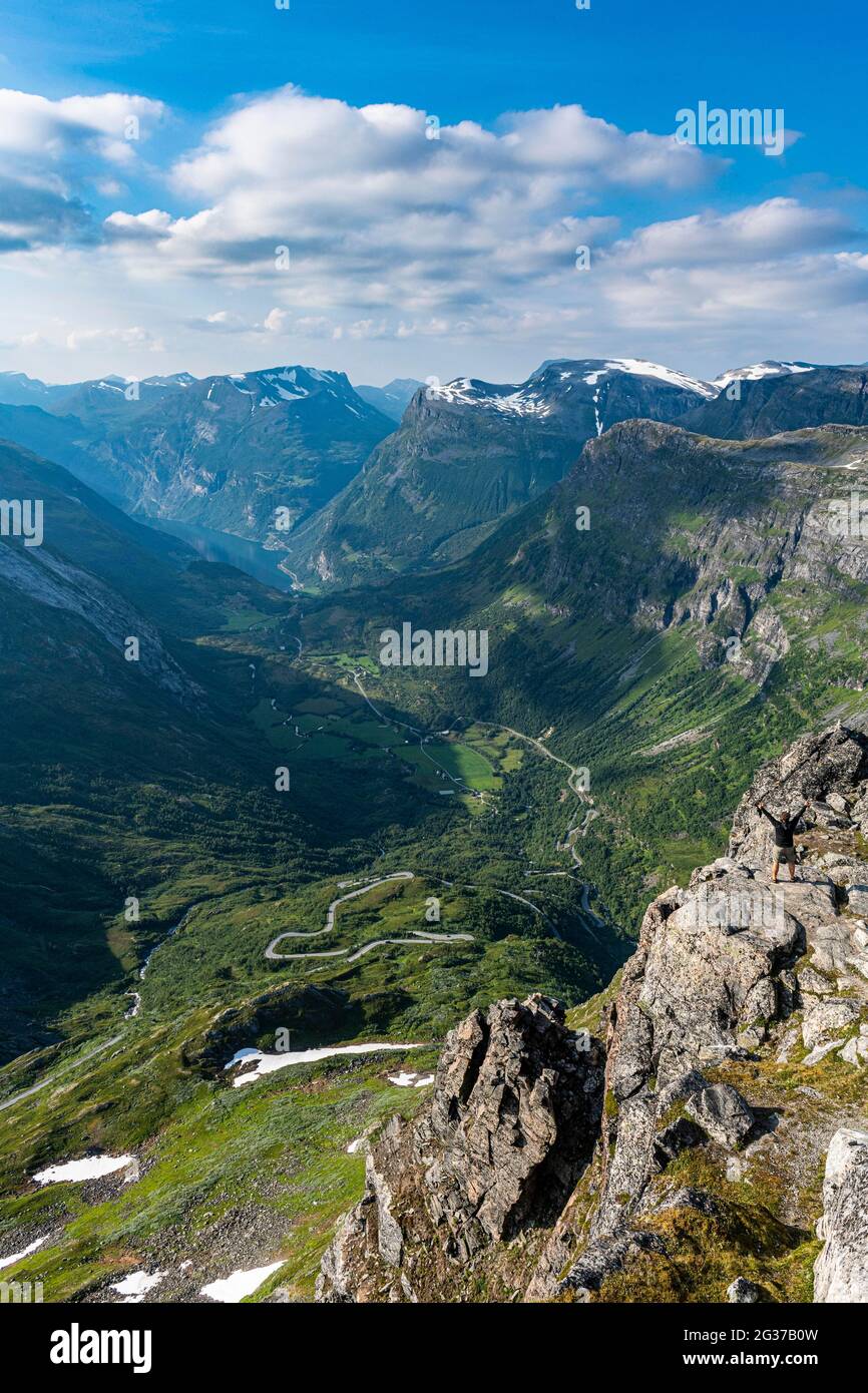 Aerial of Geirangerfjord, Sunmore, Norway Stock Photo - Alamy