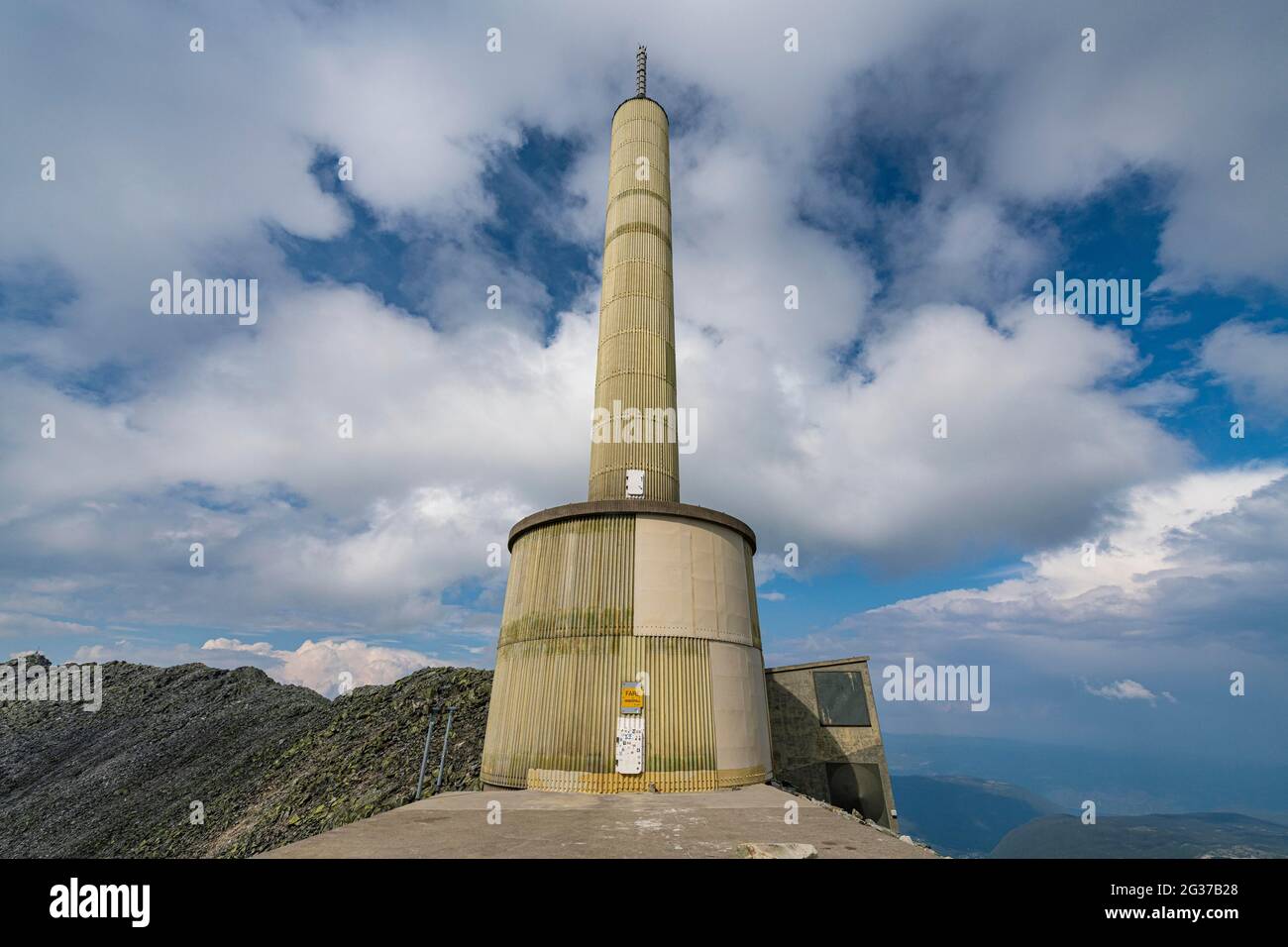 Summit installation on Gausta or Gaustatoppen highest mountain in ...