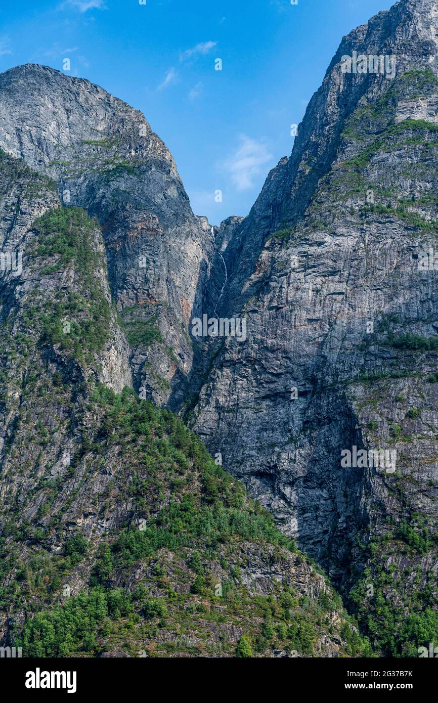 Steep cliffs in Geirangerfjord, Sunmore, Norway Stock Photo - Alamy