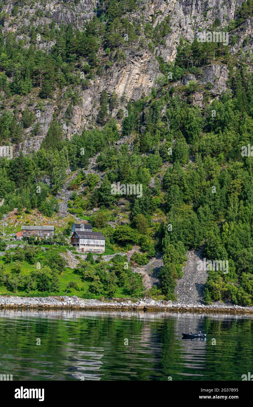Old farm in Geirangerfjord, Sunmore, Norway Stock Photo - Alamy