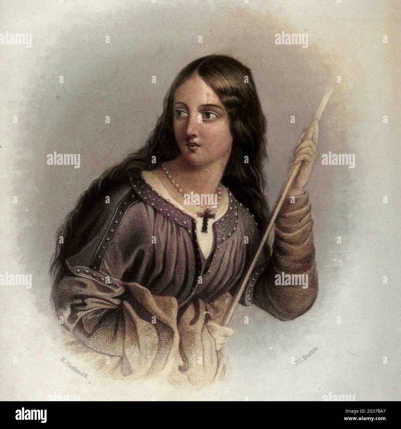 Machine colourised Adela of Normandy, of Blois, or of England (c. 1067 ...