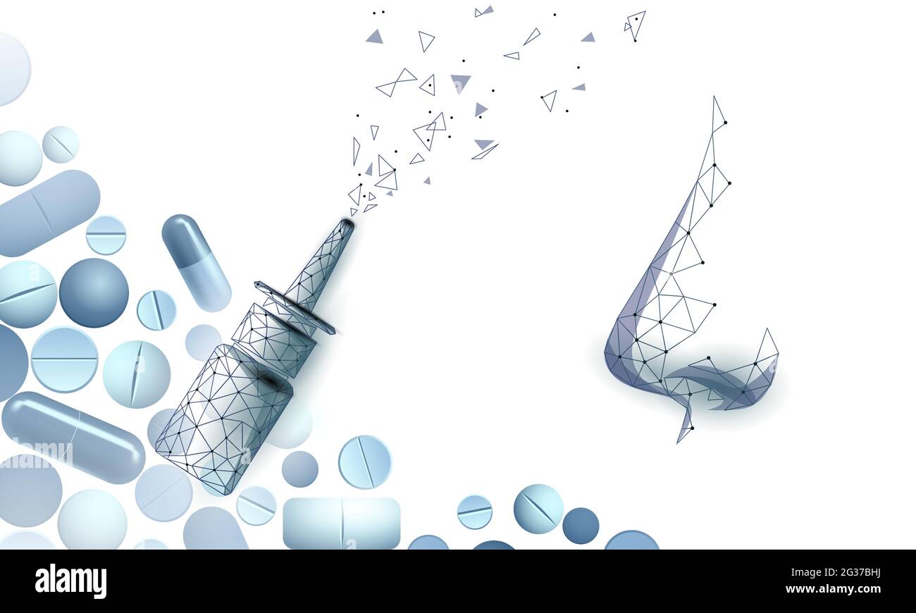 Nose spray symbol Stock Vector Images - Alamy