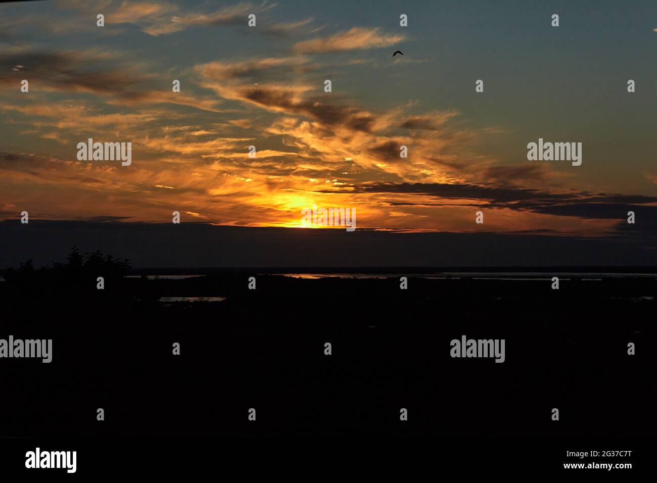 beautiful view of landscape sunset in denmark Stock Photo - Alamy