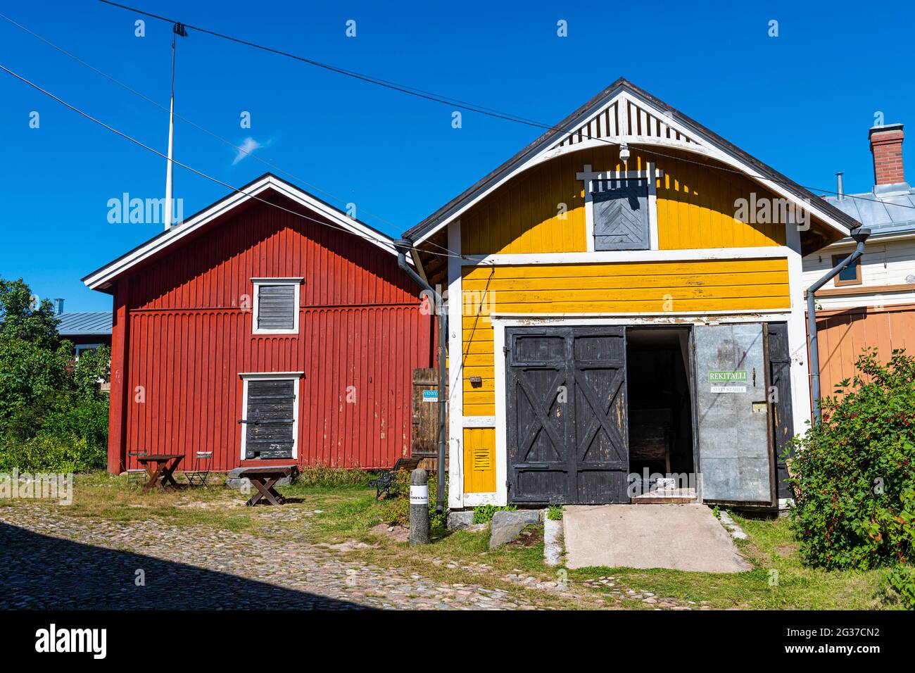 Old wooden buildings in the Unesco world heritage site, Old Rauma ...