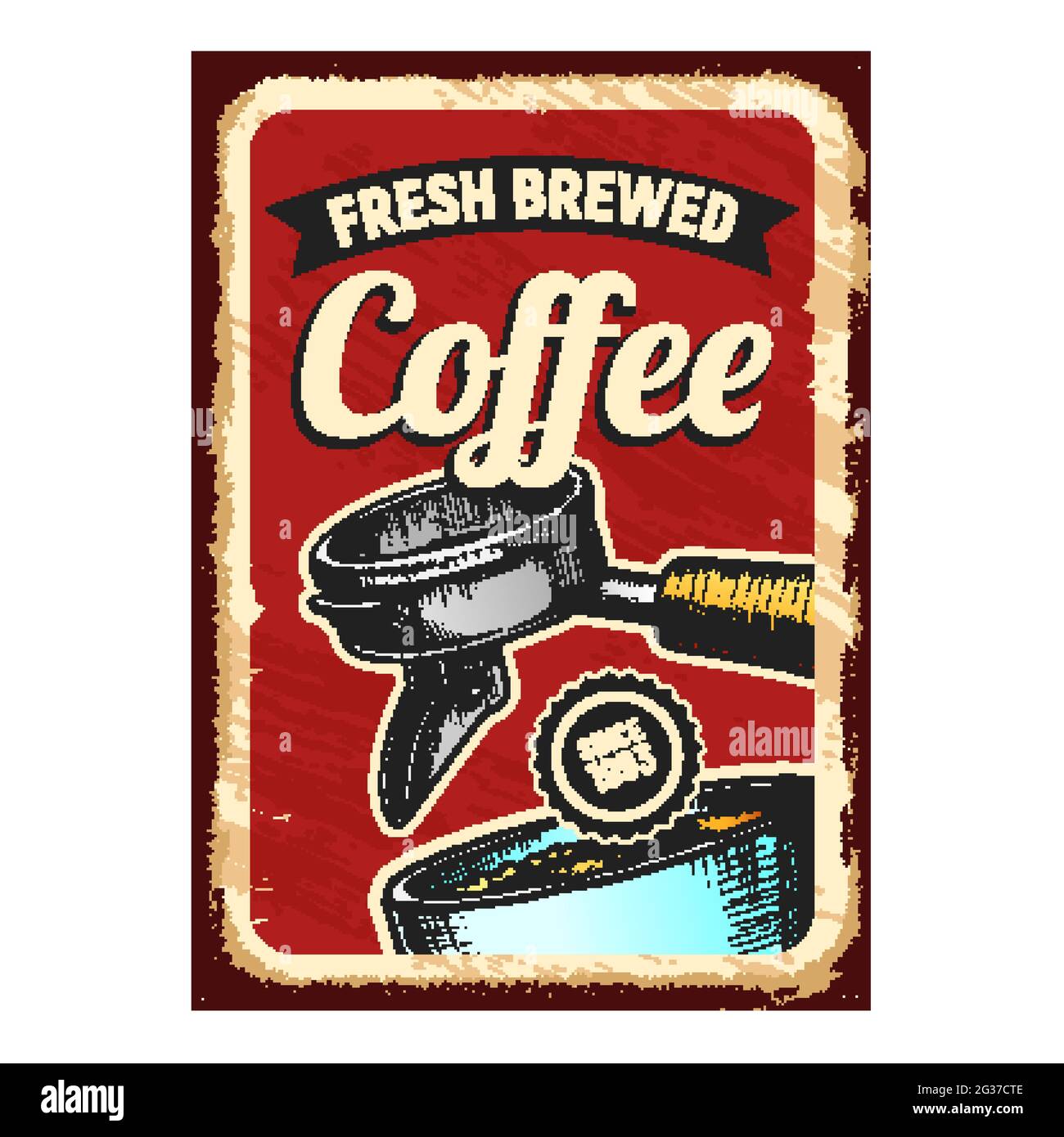 Fresh Brewed Coffee Advertising Poster Vector Stock Vector Image & Art ...