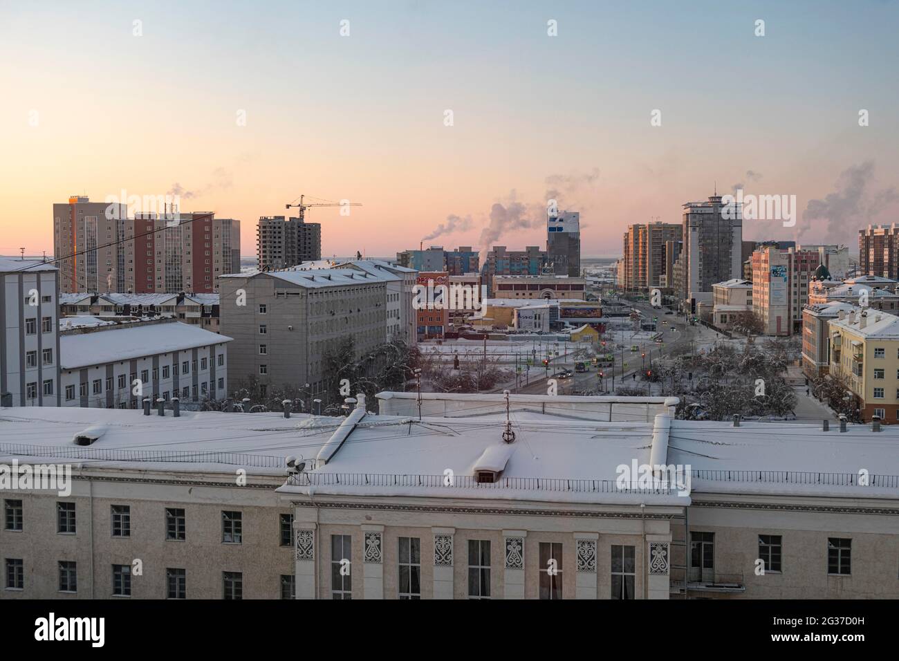 Overlook over Yakutsk, Sakha Republic, Russia Stock Photo - Alamy