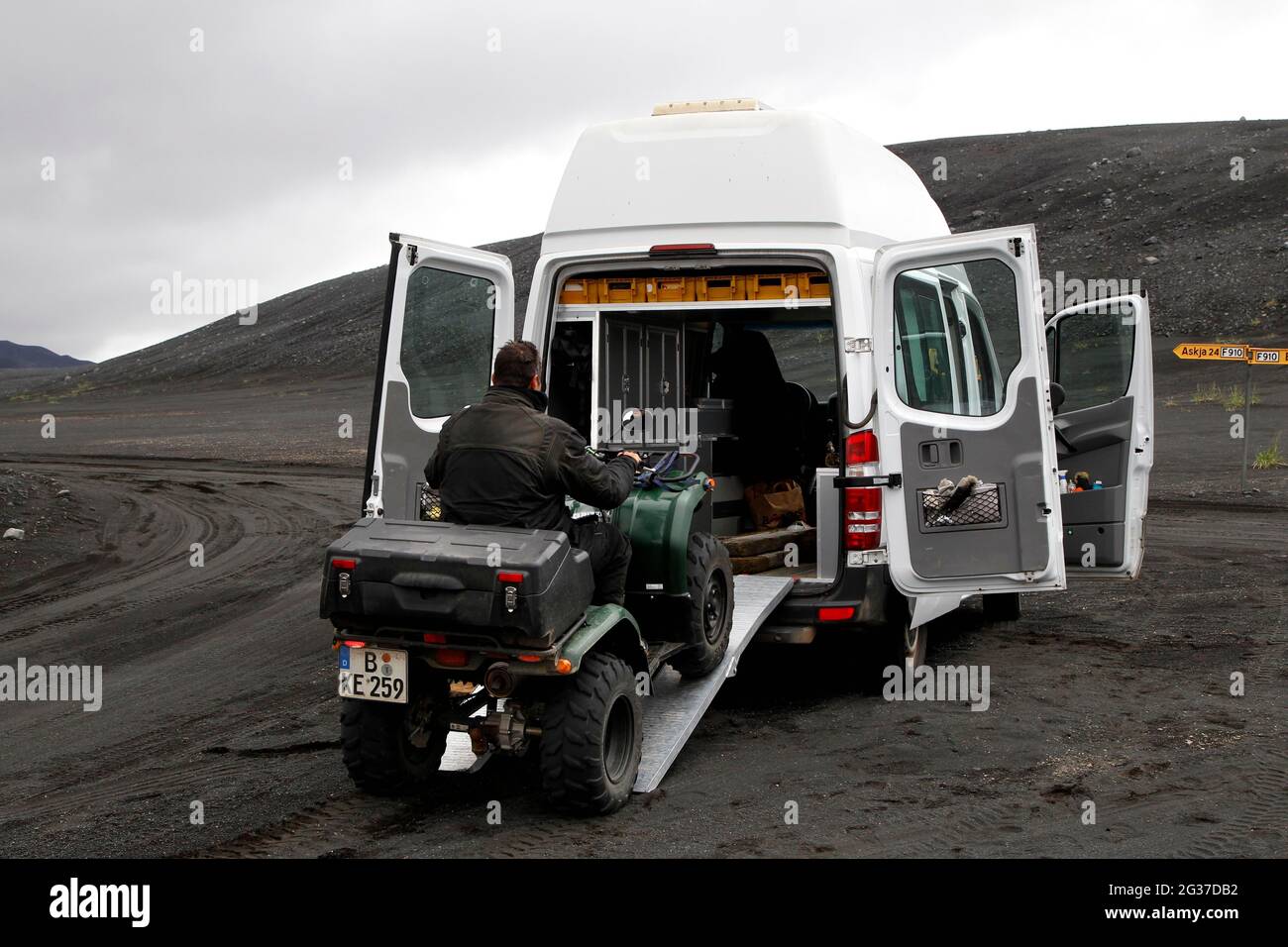 ATV is loaded into Sprinter, ATV rider, biker, quad, Yamaha Grizzly ...