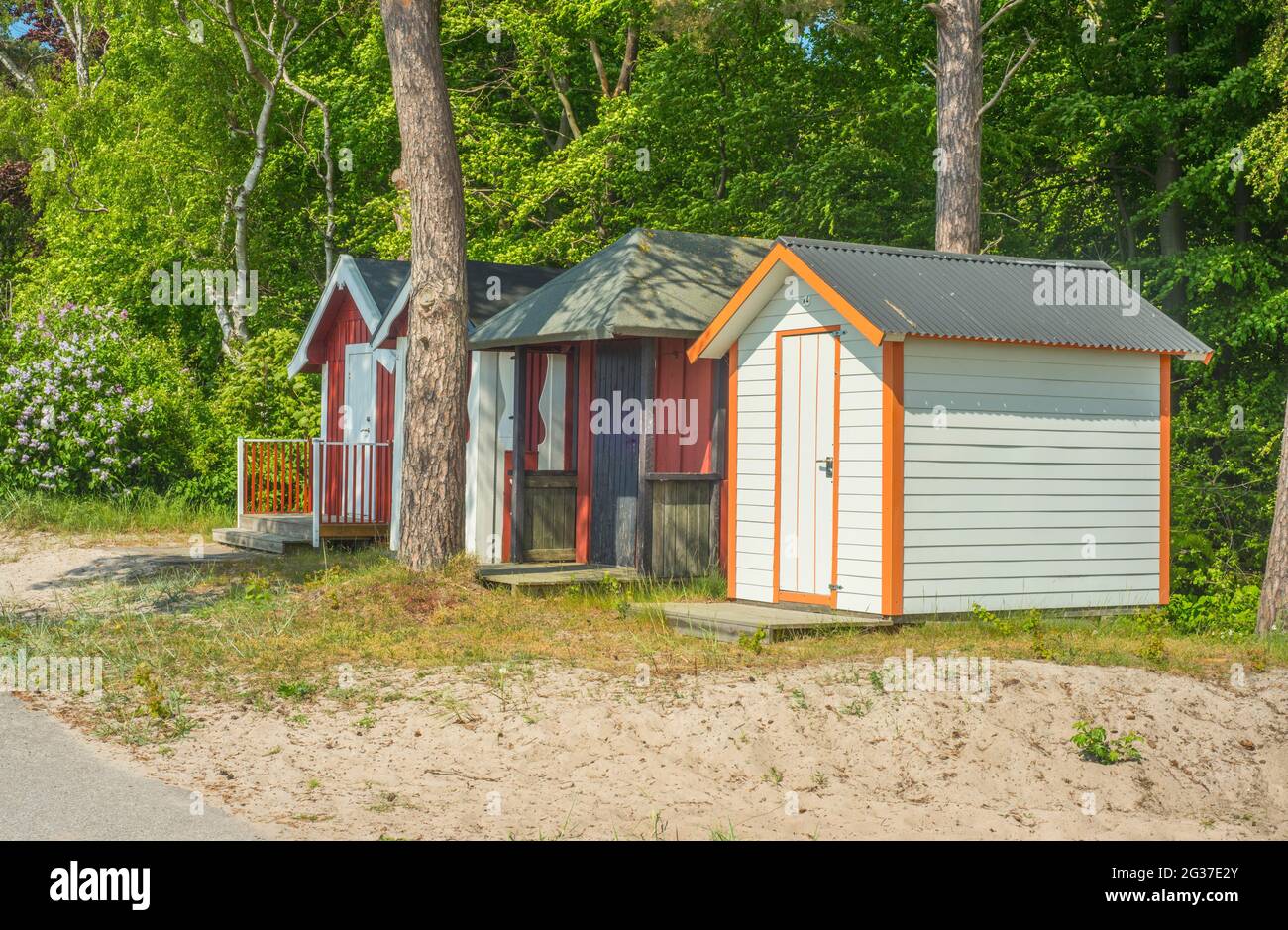 Ystad sweden beach hut hi-res stock photography and images - Alamy