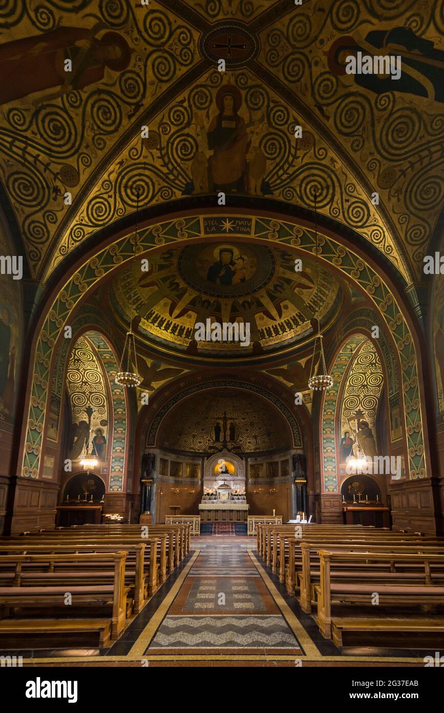 Interior view Chapel of Grace, Benedictine Archabbey Beuron, Beuron ...